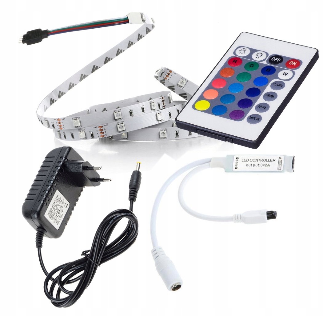Taśma LED ZESTAW 150 RGB 1m + sterownik i zasilacz - LED-ONE | Sklep ...