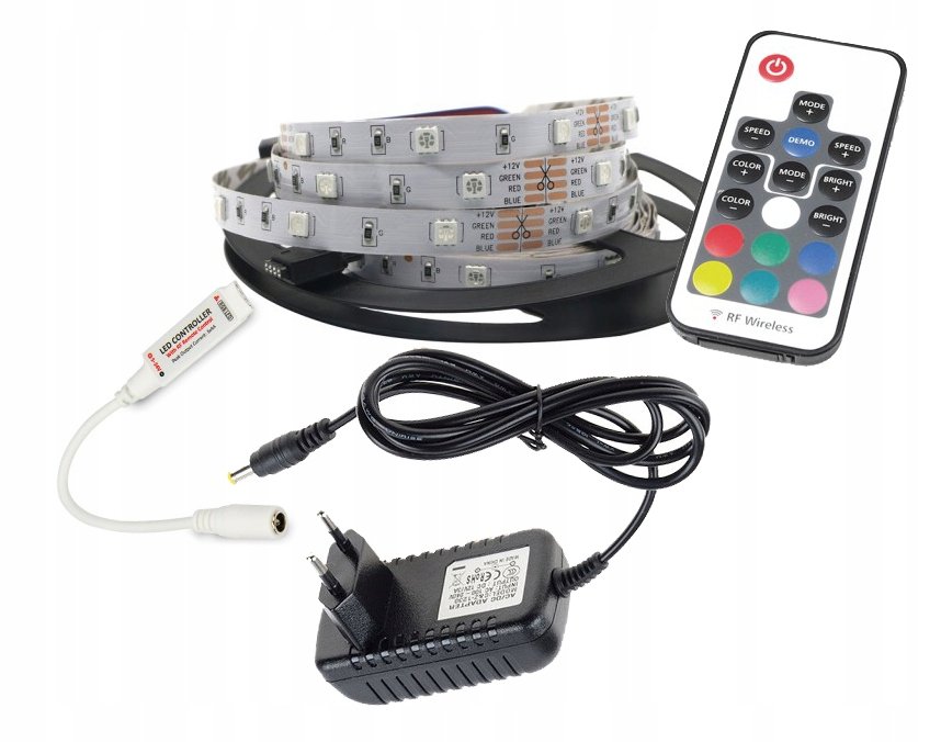 Taśma LED ZESTAW 150 RGB 3m + sterownik RF17 + zas - LED-ONE | Sklep ...