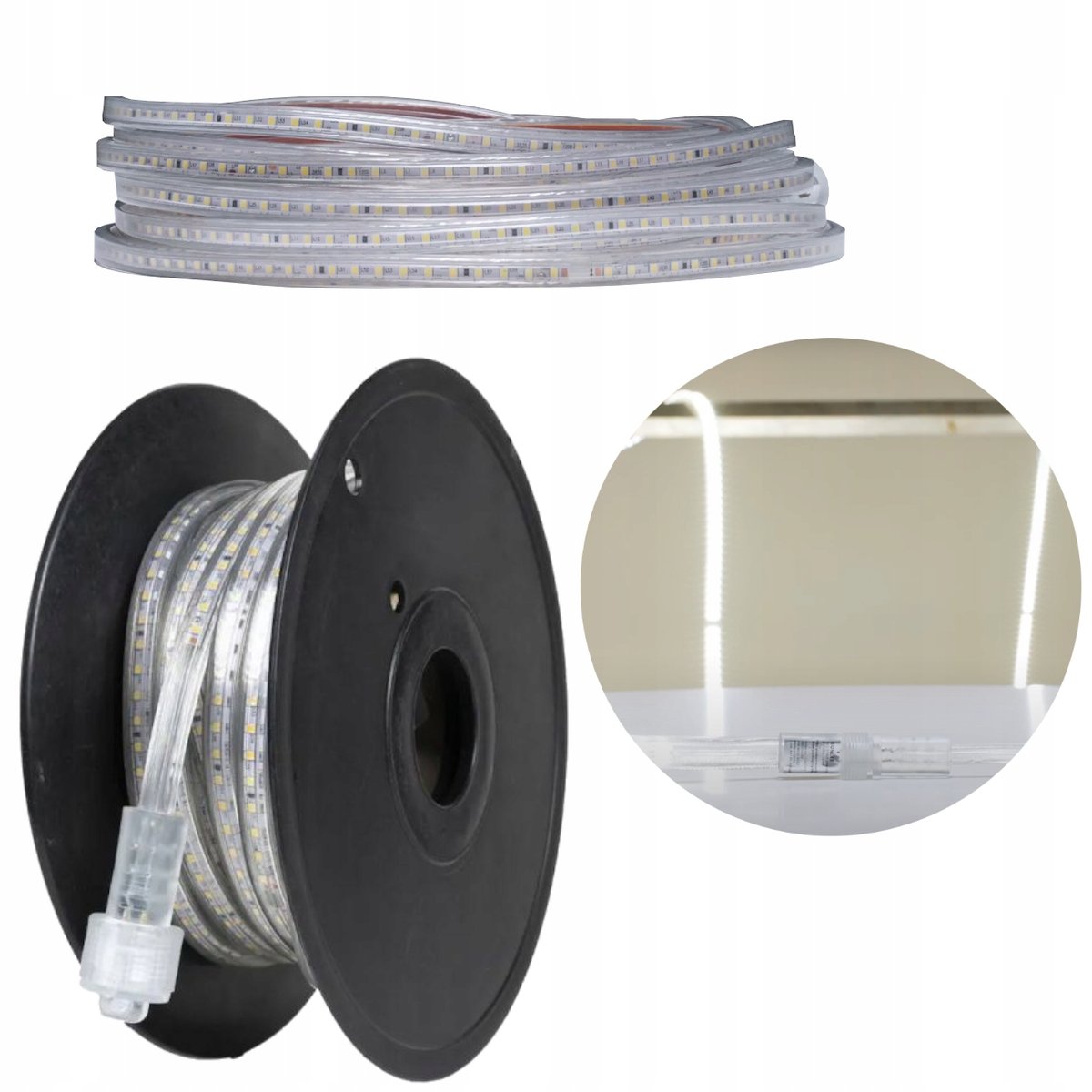 Taśma LEDowa budowlana 6000lm 4000K IP65 50W SUNLIT Slim 10m MARELD ...