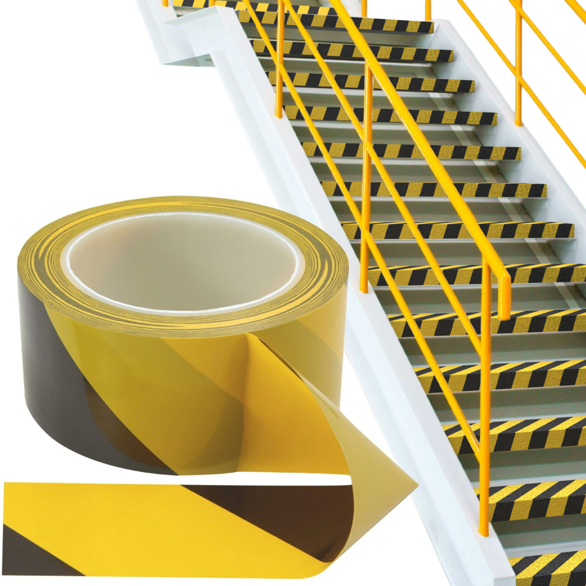 TAŚMA OSTRZEGAWCZA KLEJĄCA CZARNO ŻÓŁTA 45M 48MM - decortrend | Sklep ...