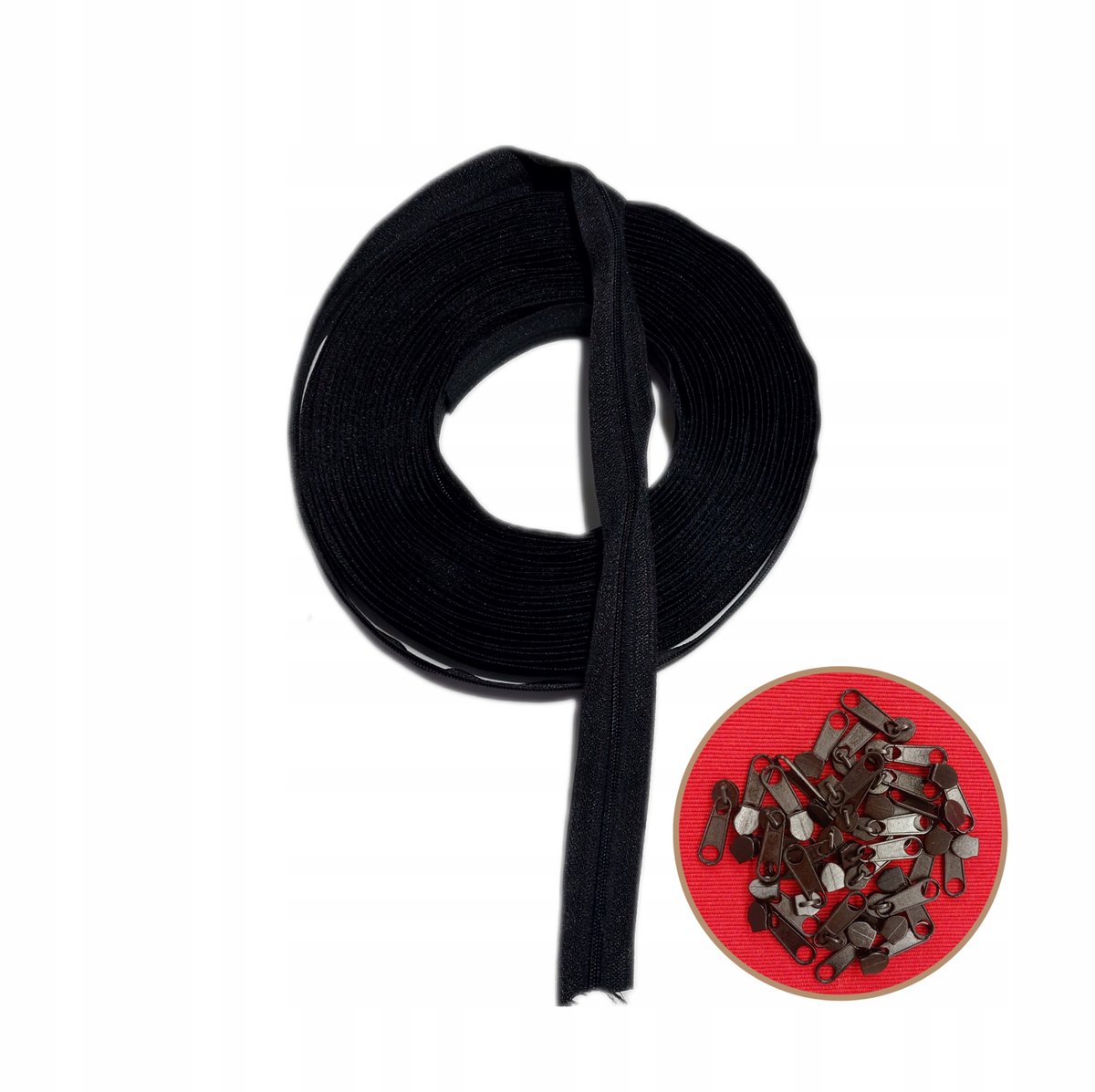 Taśma suwakowa CZARNA 5mm zamek 10m + 32 suwaki - GMK | Sklep EMPIK.COM