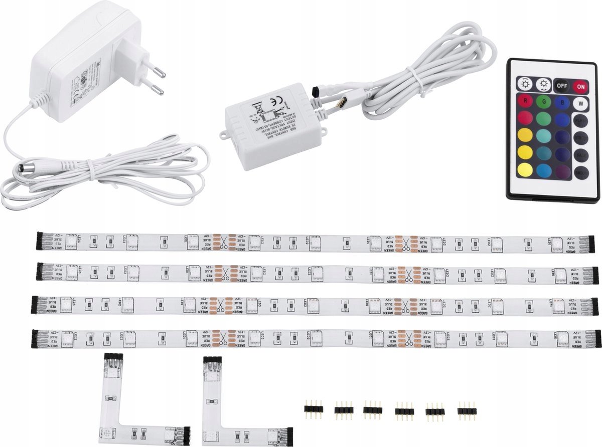 Taśmy LED EGLO - Flex - Powlekane - Kolor RGB Dł. 4x300mm + 2 narożniki ...