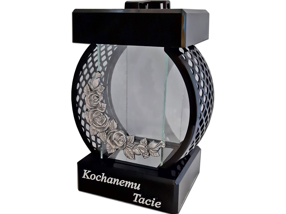 Tata Tacie Znicz Znicze Lampion Latarnia Na Grób Koło Rtn Róża Srebro ...