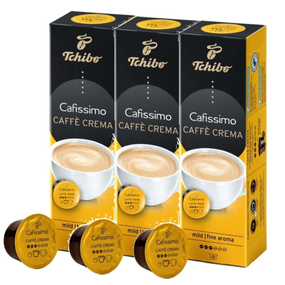 Tchibo Cafissimo Caffe Crema Mild 10x3 Kapsułek Arabika Zestaw - Tchibo ...