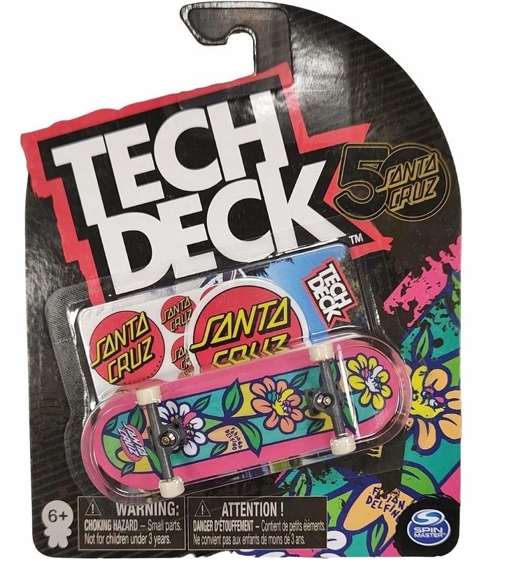 Tech Deck deskorolka fingerboard Santa Cruz Pantera + naklejki - Spin ...