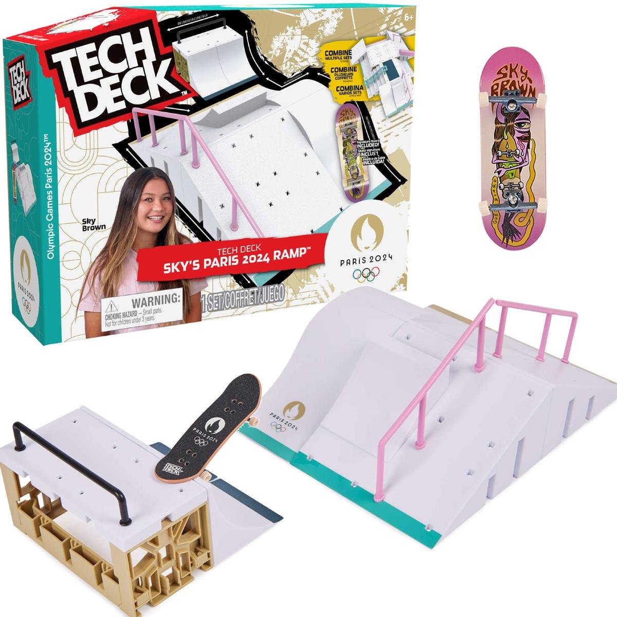 Tech Deck zestaw fingerboard Rampa Sky's Ramp + kolorowa deskorolka ...