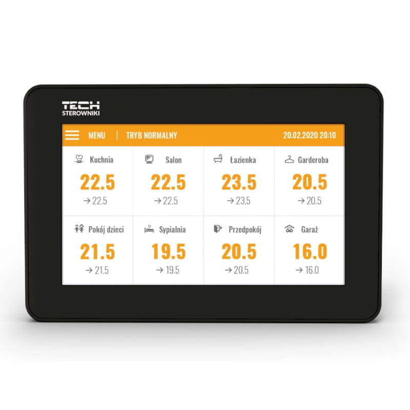 TECH M-8N BEZPRZEWODOWY PANEL KONTROLNY DO LISTWY L-8E CZARNY 230 V (MONTAŻ PODTYNKOWY) - Tech ...
