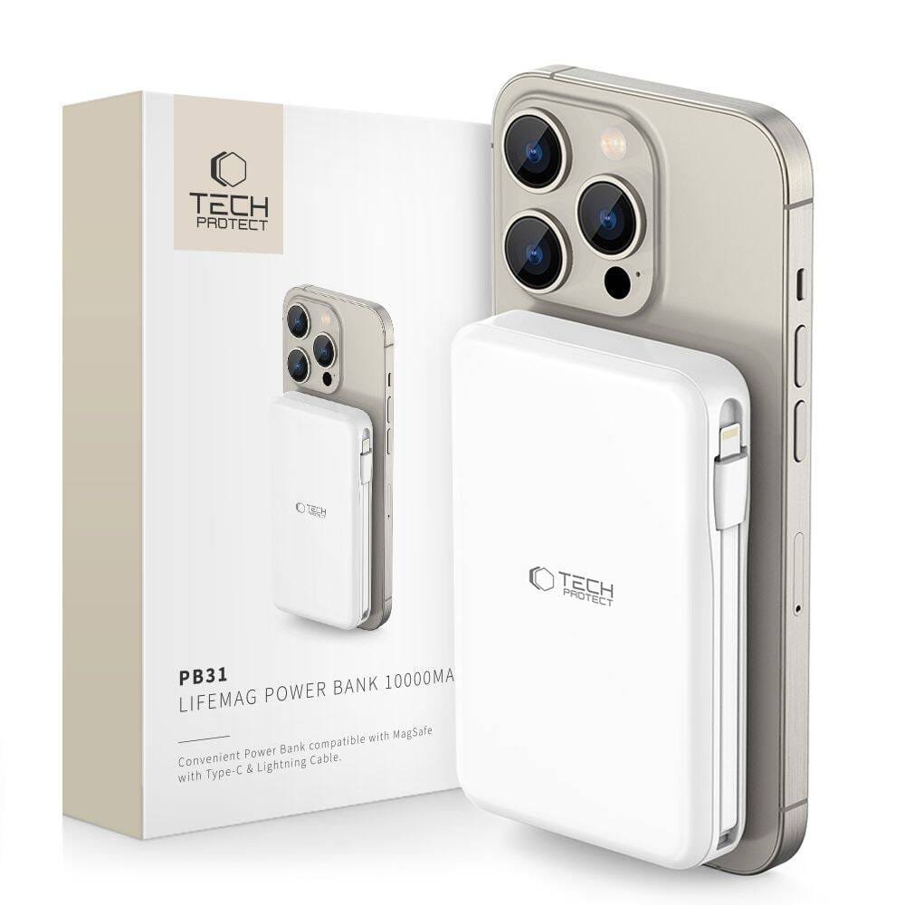 TECH-PROTECT PB31 LIFEMAG MAGSAFE POWER BANK 10000MAH WHITE - TECH ...