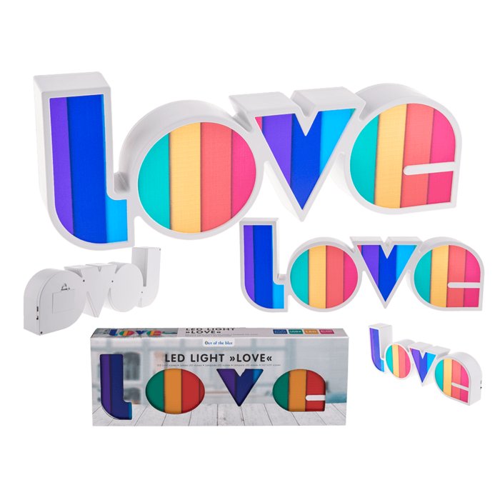 Tęczowy napis LOVE LED - Kemis - House of Gadgets | Sklep EMPIK.COM