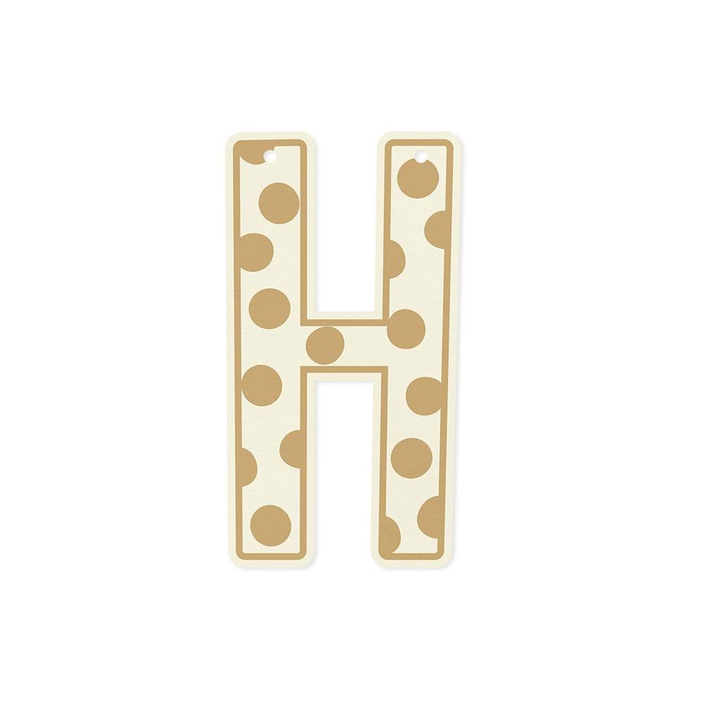 Tekturkowa litera h, w kropki, 5 szt. - P13 | Przyjęcia i okazje w ...