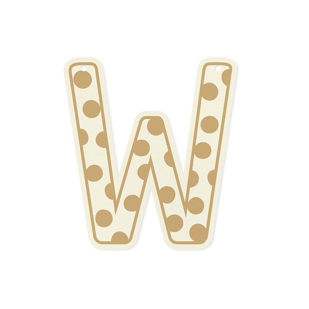 Tekturkowa litera w, w kropki, 5 szt. - P13 | Przyjęcia i okazje w Sklepie EMPIK.COM