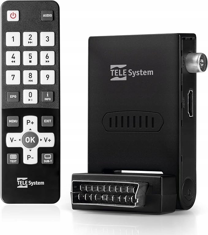 TELE System Mini STEALTH Cyfrowy dekoder naziemny z automatycznym ...