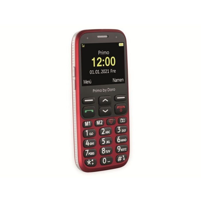 Telefon komórkowy dla seniorów Primo 368 - DORO - Czerwony - Przyciski ...