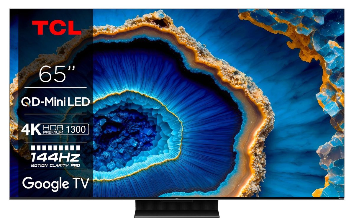 Telewizor TCL 65C805 65" QLED Mini-LED 4K 144Hz Google TV HDMI 2.1 DVB ...