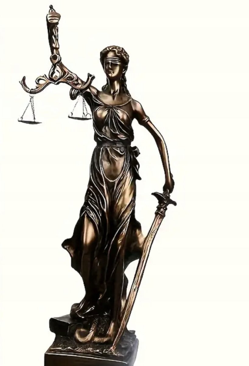 Temida Figurka Bogini Sprawiedliwości Justitia 27Cm Z Żywicy Na Prezent ...