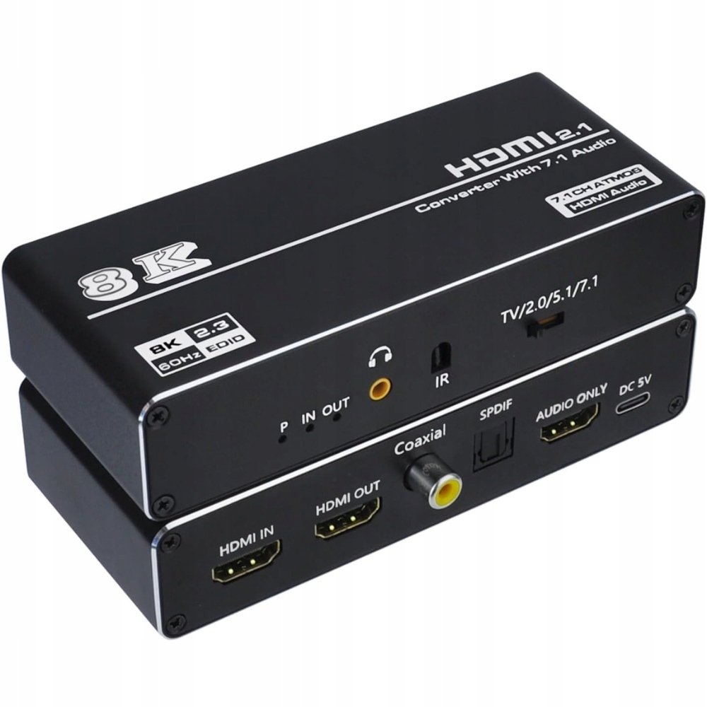 Tendak HDMI 2.1 Audio Extractor - konwerter 8K z obsługą Atmos, VRR ...