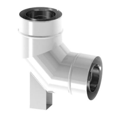 TERMET KOLANO KONCENTRYCZNE SZTYWNE BIAŁE Ø 60/100 87° Z PODPORĄ I USZCZELKĄ T 9000 04 02 17 ...