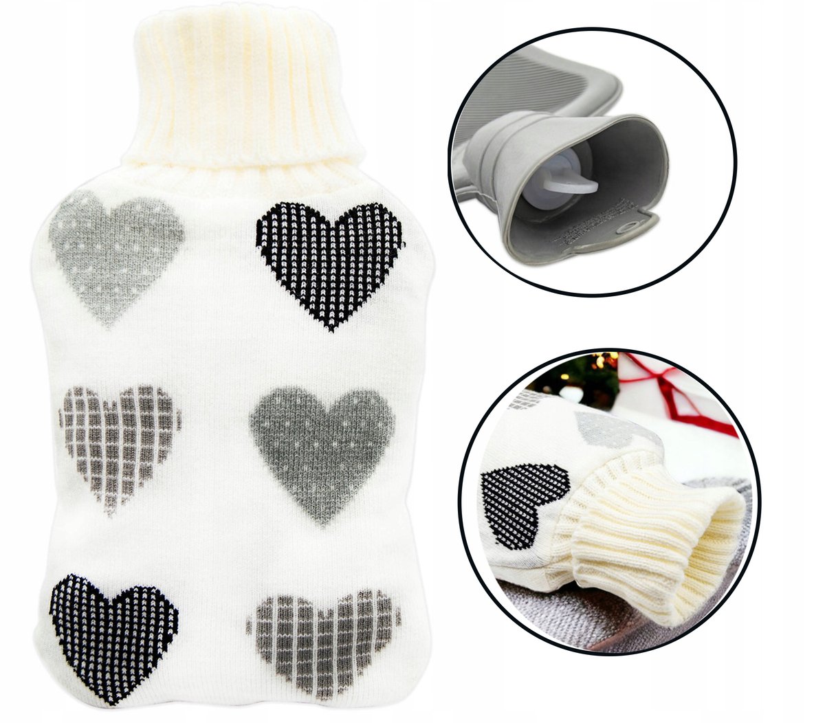 Termofor pluszowy- gumowy 2l na wodę - Termofor duży - Inna marka ...