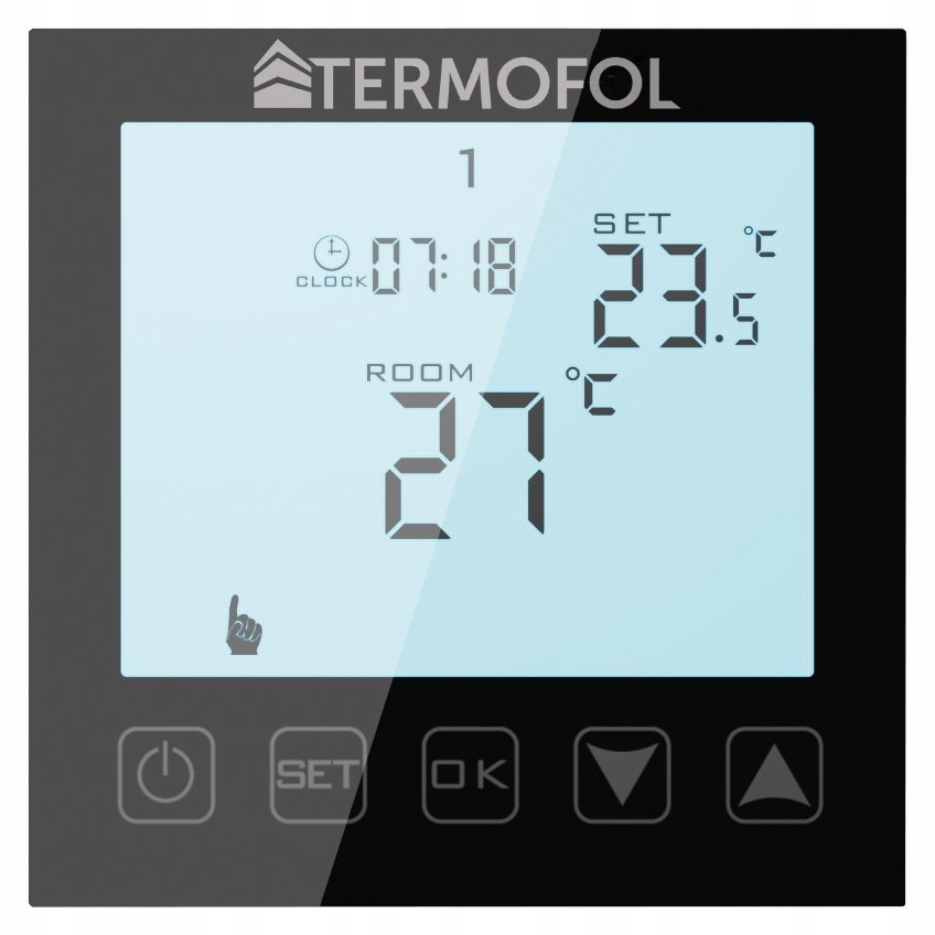 TERMOREGULATOR PROGRAMOWALNY TERMOFOL TF-H1-CZARNY - TERMOFOL | Sklep ...