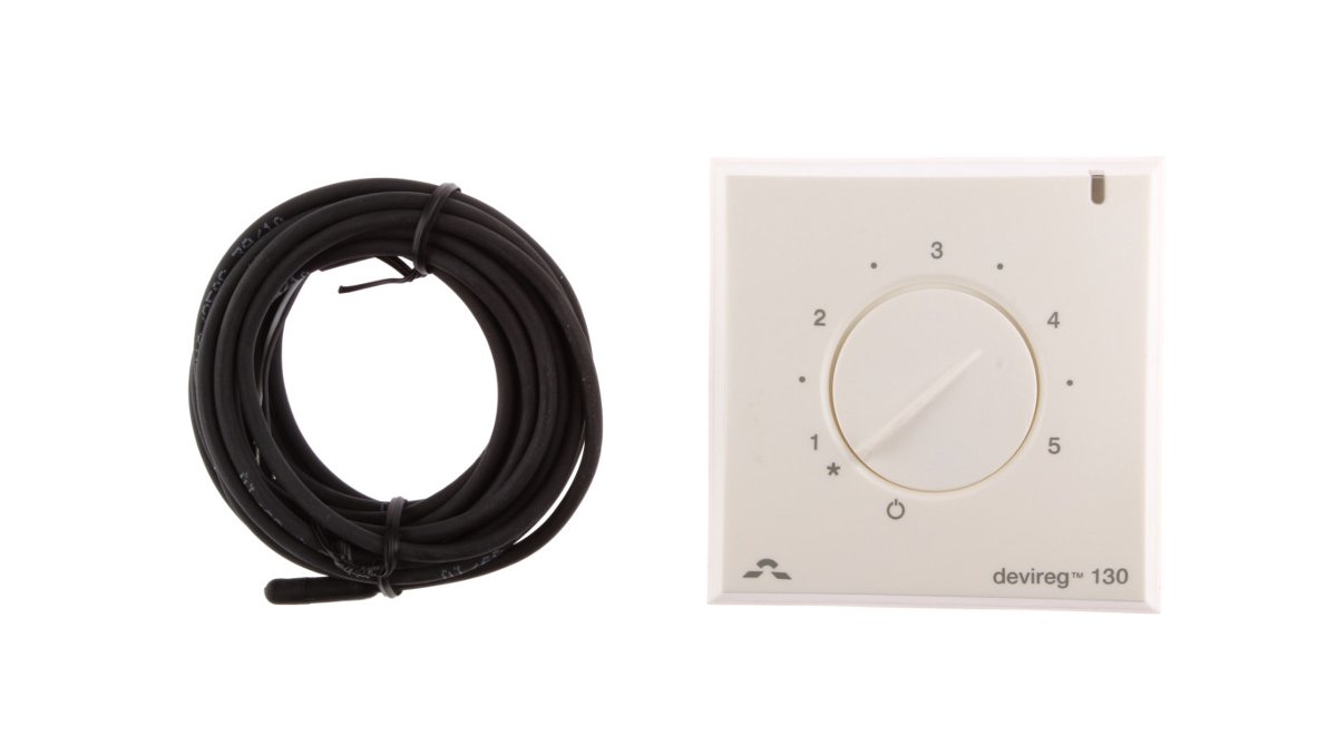 Termostat DEVIreg 130 230V 16A 5-45C IP30 biały 140F1010 - DEVI | Sklep EMPIK.COM
