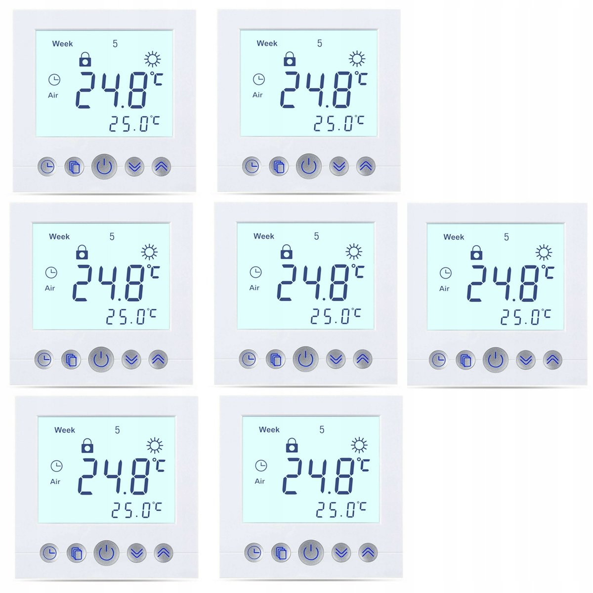 TERMOSTAT Termoregulator programowalny 16A LCD 7X - Arhatreya | Sklep ...