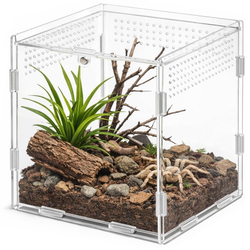Terrarium akrylowe Terrario MicroAir Hab 15x15x15cm - Inna marka ...