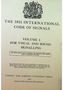 The 1931 International Code of Signals - Opracowanie zbiorowe | Książka ...