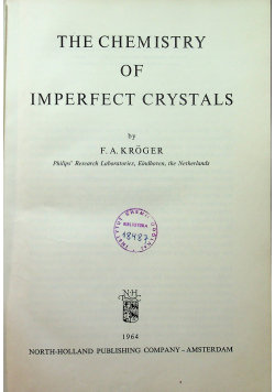 The chemistry of imperfect crystals - | Książka w Empik