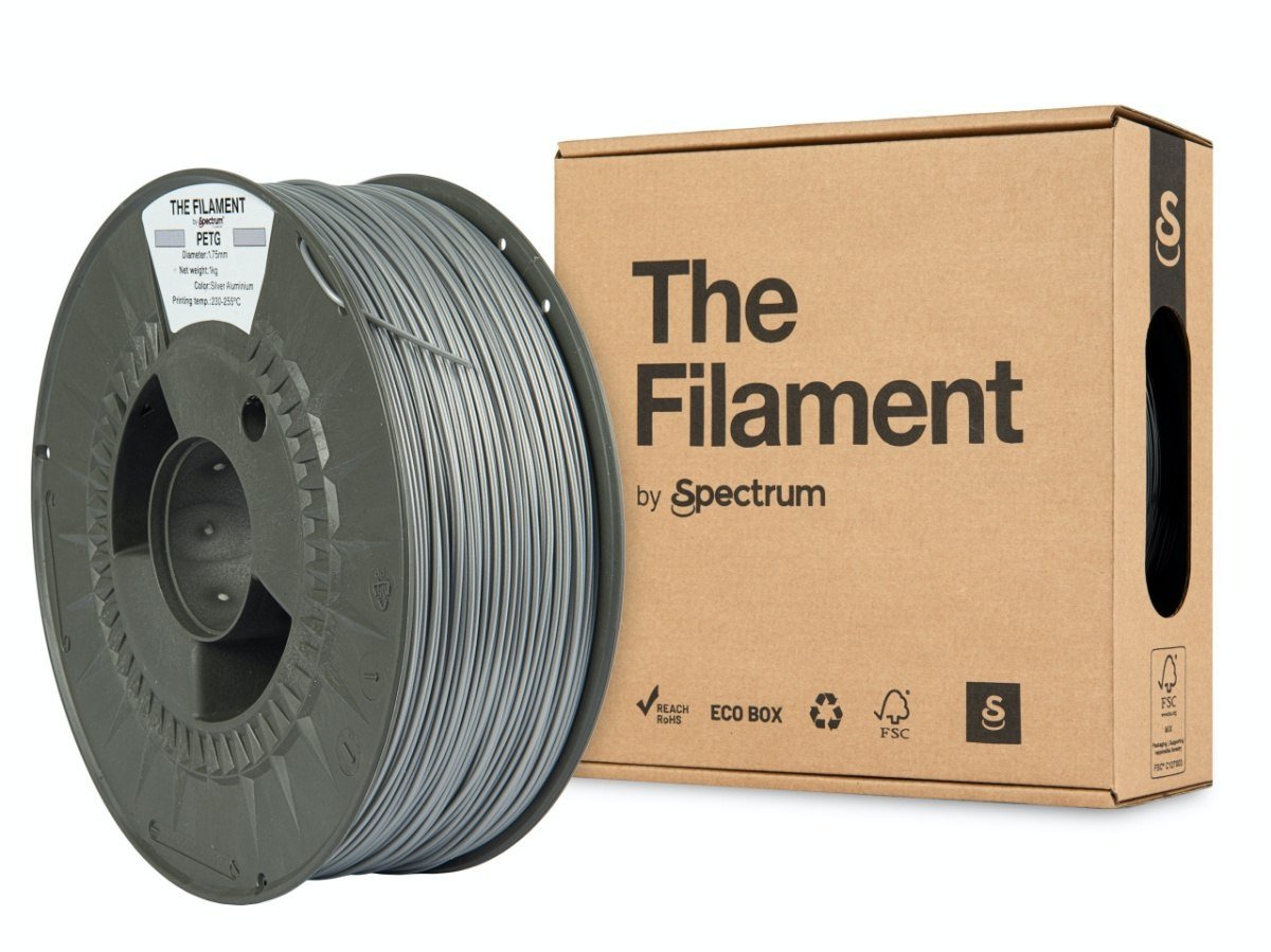 The Filament by Spectrum PETG 1kg 1,75mm Srebrny Silver Aluminium ...