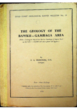 The Geology of the Bawku Gambaga Area - | Książka w Empik