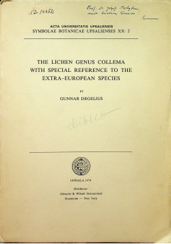 The lichen genus collema with special reference to the extra european ...