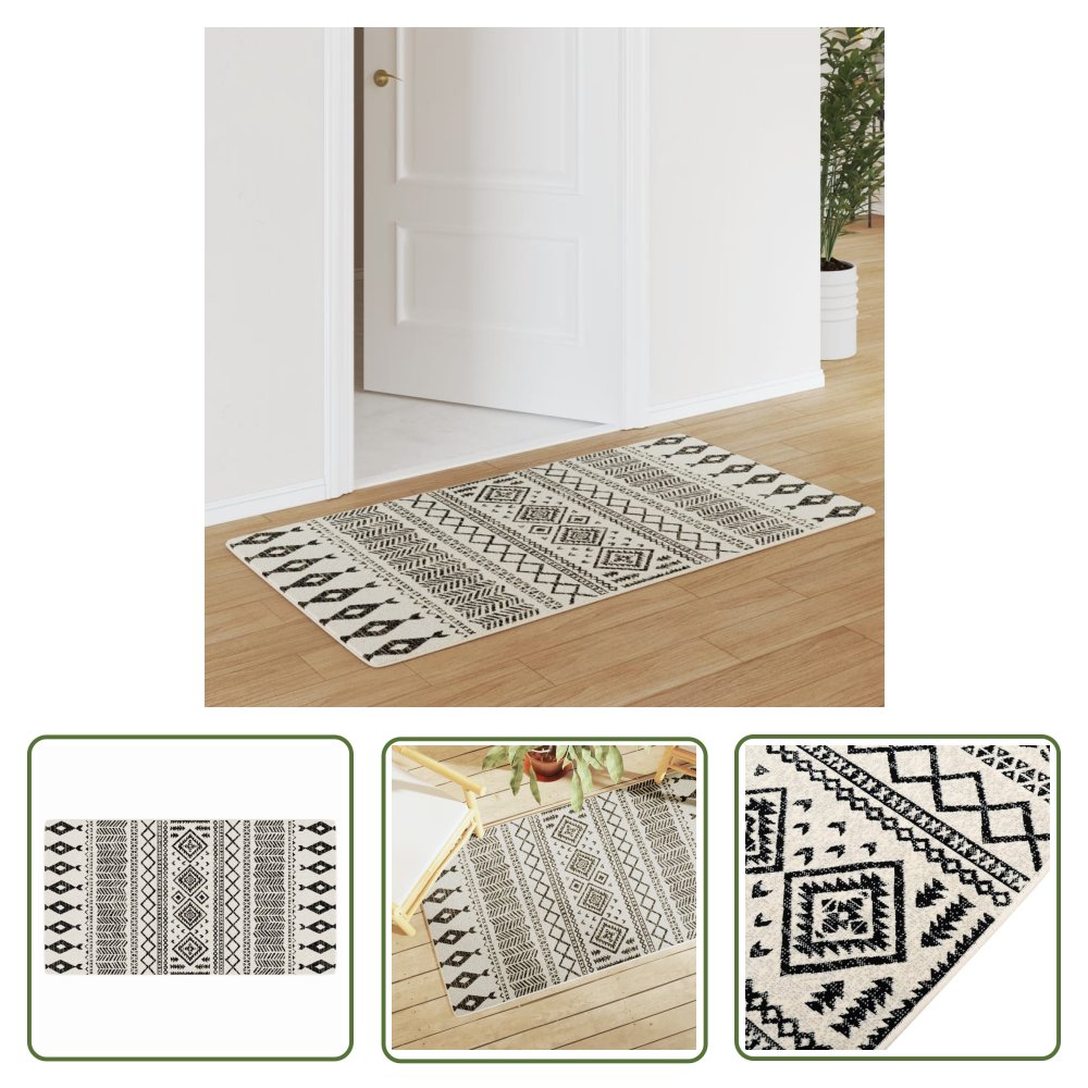 The Living Store Dywan zewnętrzny/wewnętrzny - kolorowy 80x150 cm - antypoślizgowy - Dywan ...