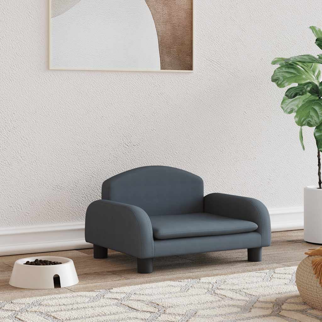 The Living Store Legowisko dla psa - ciemnoszare - 50x40x30 cm - obite ...