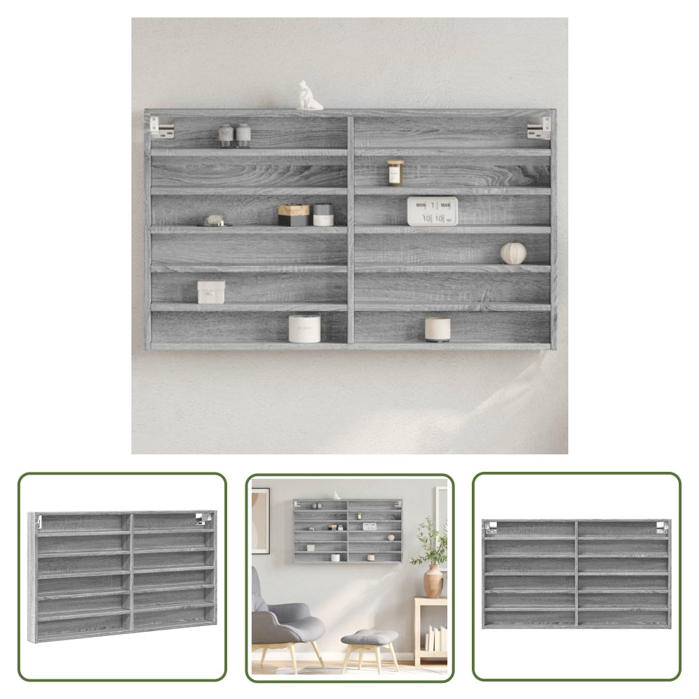 The Living Store Witryna - szary dąb sonoma - 100x8 -5x58 cm - Witryna ...