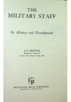 The military staff - Greenwood Press | Książka w Empik