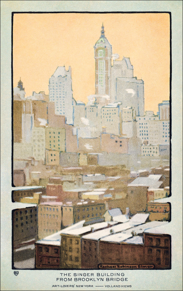 The Singer Building from Brooklyn Bridge, Rachael Robinson Elmer ...