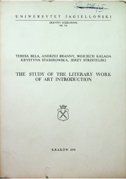The study of the literary work of art introduction - Opracowanie ...