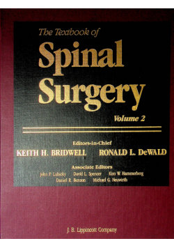 The Textbook of Spinal Surgery Tom II - | Książka w Empik
