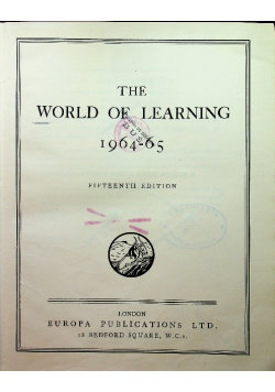 The World of Learning 1964 - 65 - Opracowanie zbiorowe | Książka w Empik