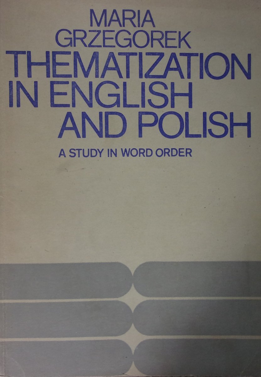 Thematization in english and polish a study in work order - W opisie | Książka w Empik