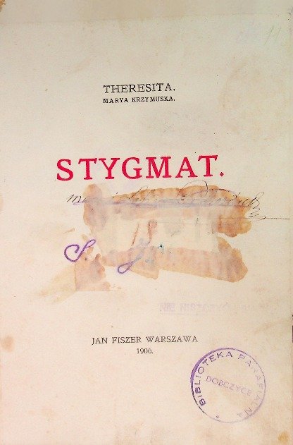 Theresita stygmat, 1906 r. - Opracowanie zbiorowe | Książka w Empik