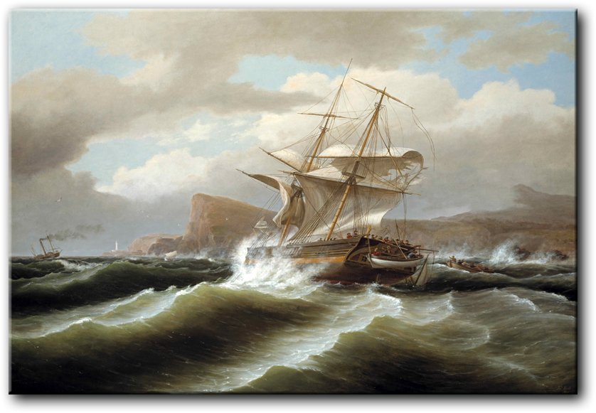 Thomas Birch, Amerykański statek w niebezpieczeństwie 1841 - PR01485 ...