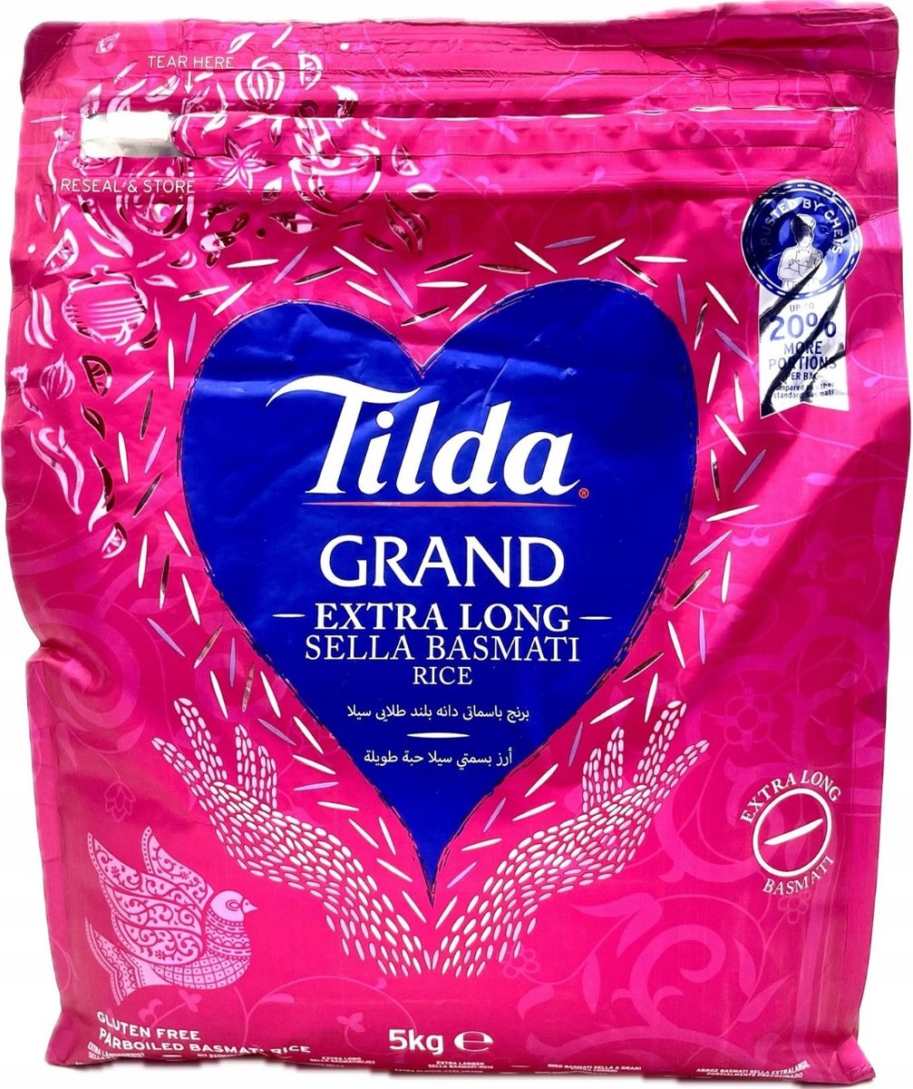 Tilda Grand Extra long basmati Sella rice 5kg - Inna marka | Sklep ...