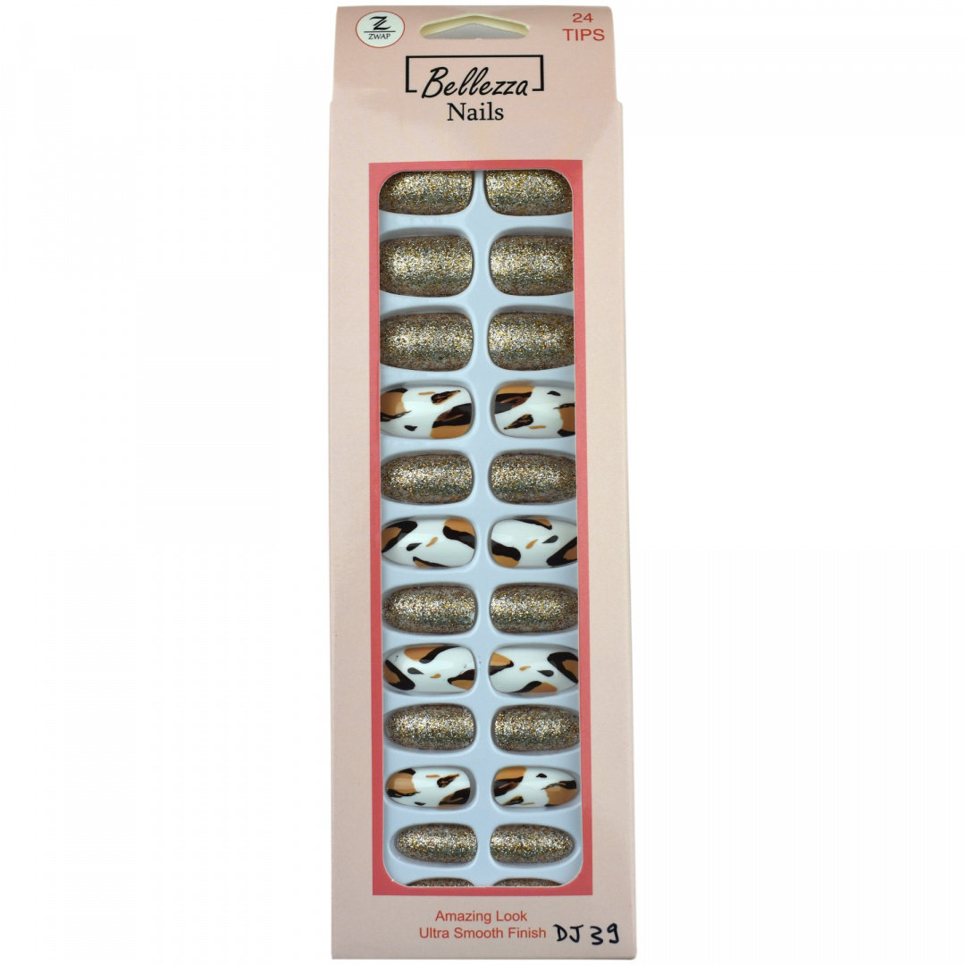 TIPSY PAZNOKCIE SZTUCZNE WZORY - 24 szt. - DJ39 | Sklep EMPIK.COM