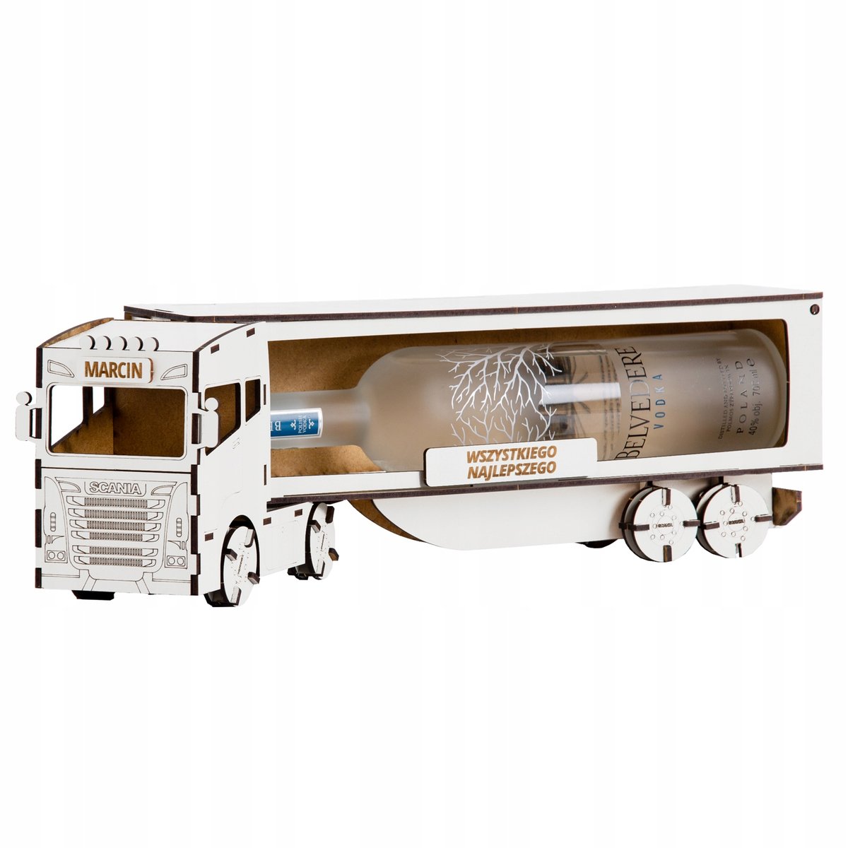 Tir wódowóz, ciężarówka na wódkę prezent 30 40 50 biały - Inna marka ...