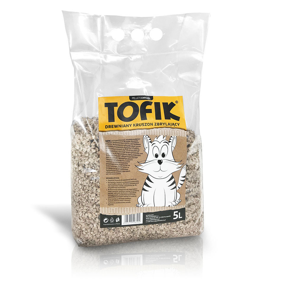 Tofik 5 L - żwirek zbrylający dla kota, kruszon - Inna marka | Sklep ...