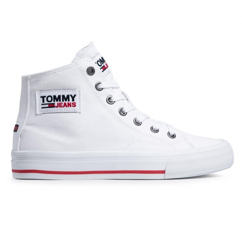 Tommy Jeans Buty Białe Midcut Vulc En0En01370-Ybr 39 - Tommy Jeans ...