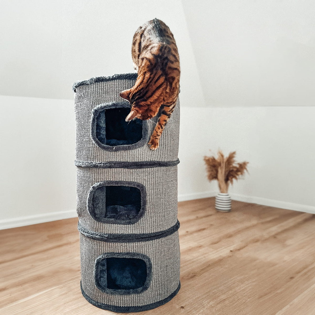 Tony | Drapak dla Kota | Legowisko | Canadian Cat | antracyt | 45 x 45 ...