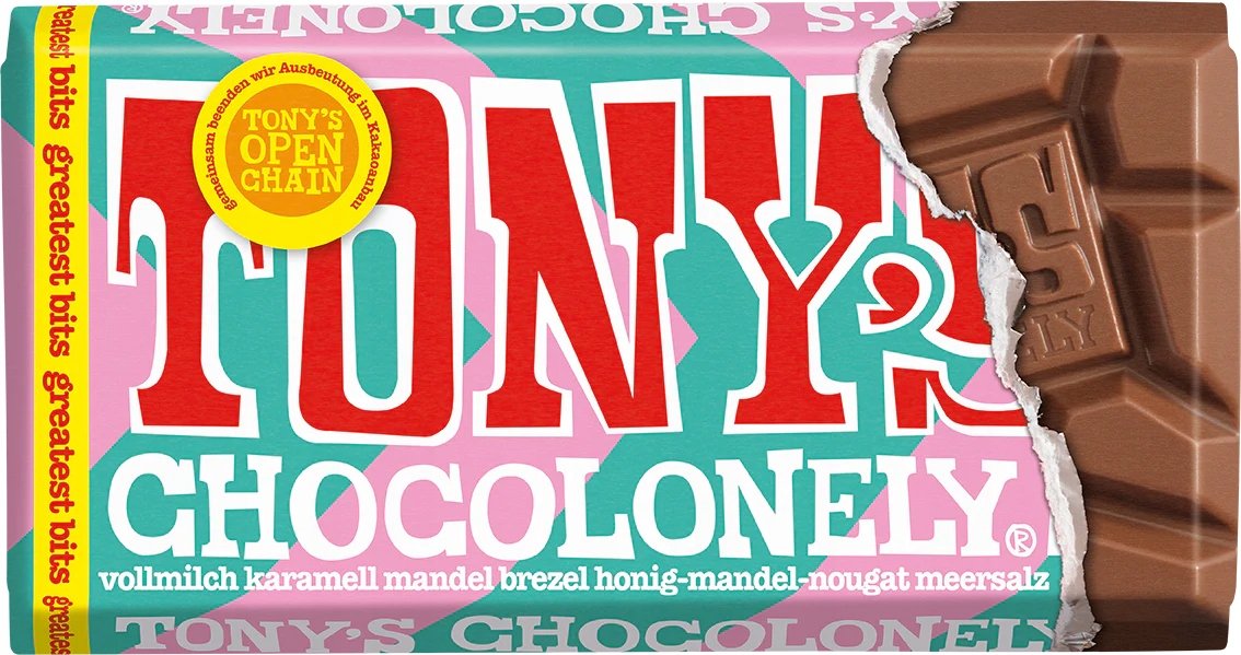 Tony's Chocolonely Mleczna Karmel Precel Miód Sól Morska z Niemiec ...