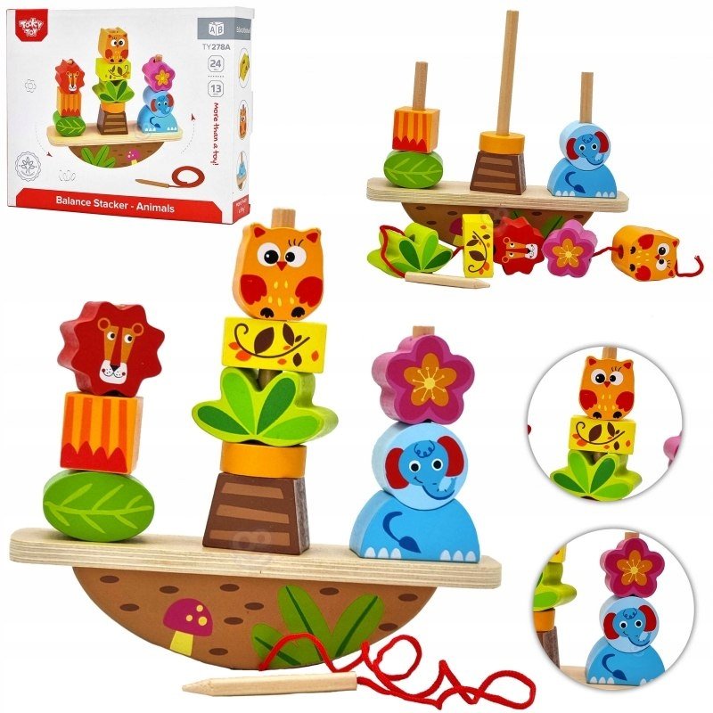 Tooky Toy Układanka Balansująca Zwierzęta - Tooky Toy | Sklep EMPIK.COM